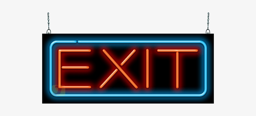 Exit Neon Sign - Neon Sign Transparent PNG - 550x293 - Free Download on ...