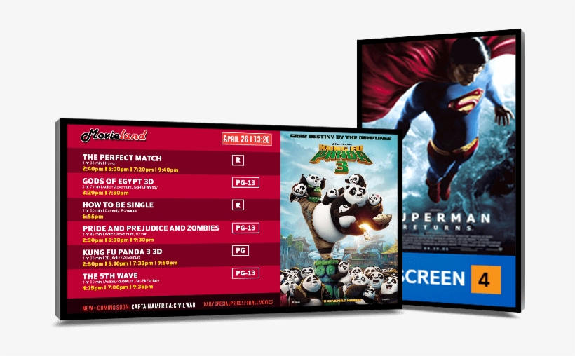 Digital Box Office Display Solution For Movie Theater - Box Office ...