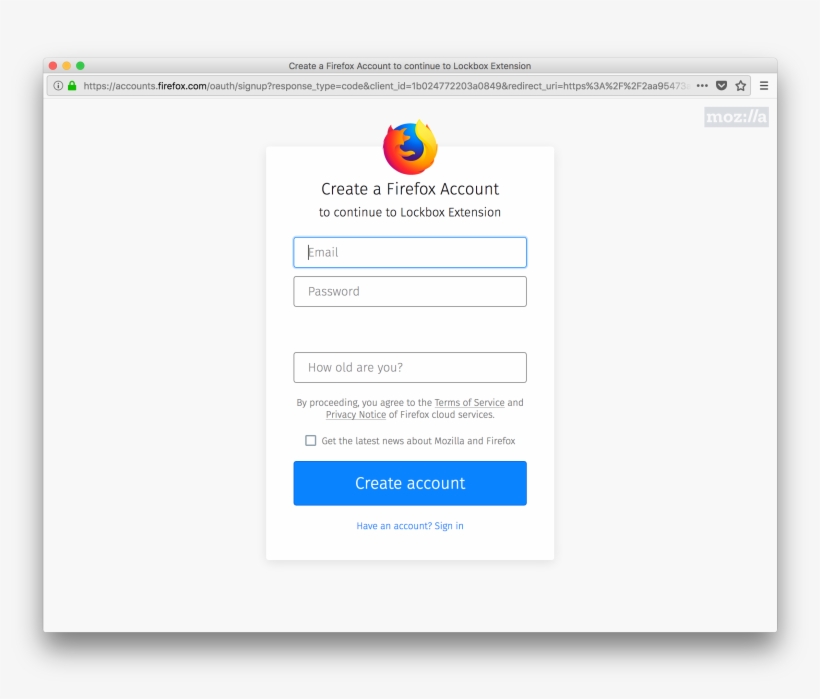 Sign Up Or Sign In With A Firefox Account To Encrypt - Fxa Sports ...