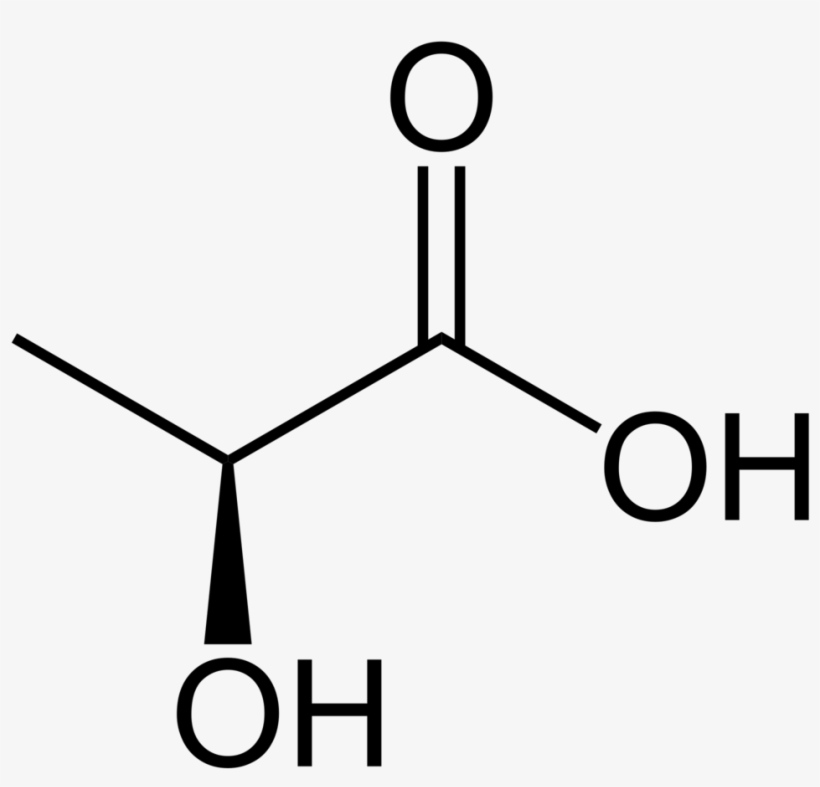 Lactic Acid - Structural Formula Of Lactic Acid Transparent PNG ...