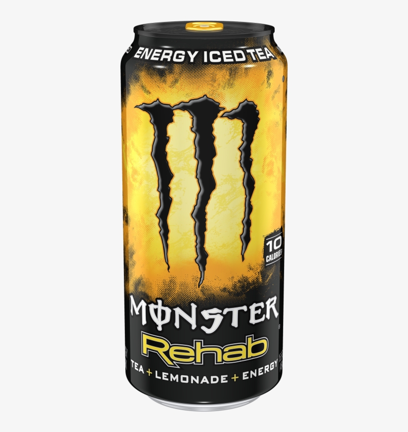 Monster Rehab Tea Energy - Monster Rehab Lemonade Transparent PNG ...