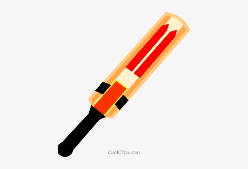 Cricket Paddle Royalty Free Vector Clip Art Illustration - Cricket Bat ...