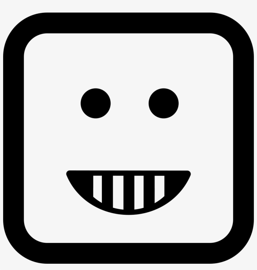 Emoticon Happy Smiling Square Face Shape Svg Png Icon Transparent PNG ...
