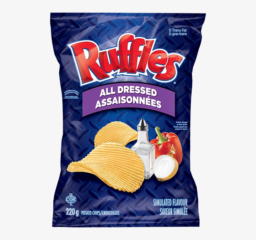 Ruffles® All Dressed - Ruffles Dill Pickle Chips Transparent PNG ...
