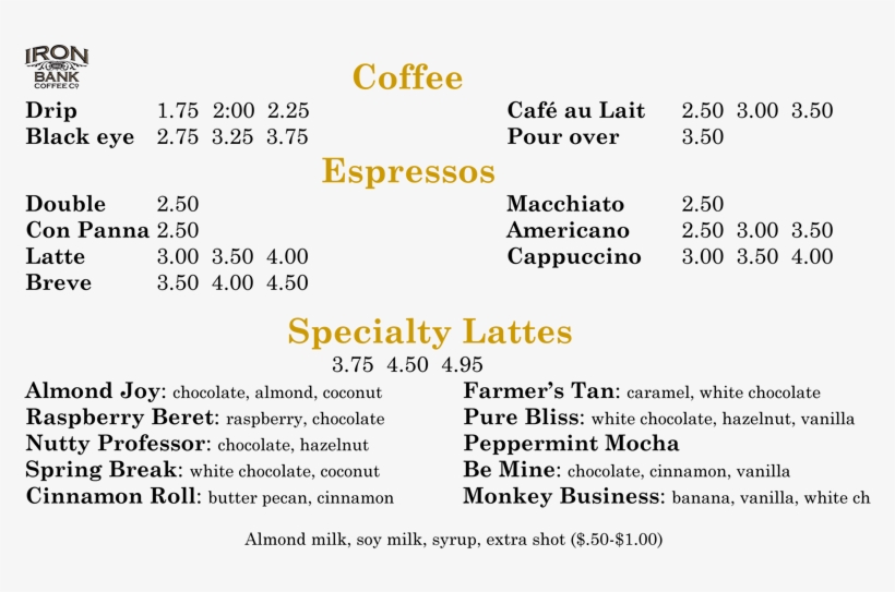 Our Menu - Pour Over Coffee Menu Transparent PNG - 800x479 - Free ...