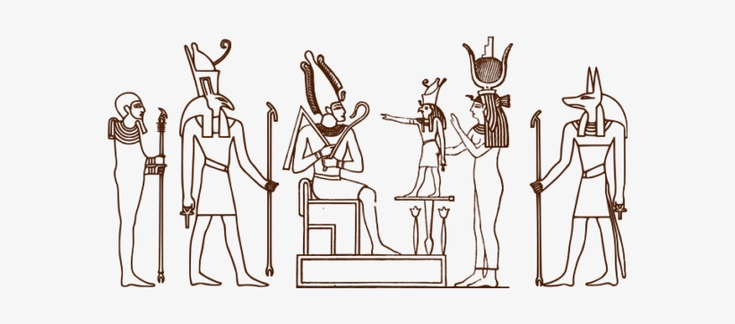 Egyptian Drawing Anubis - Isis And Horus Drawing Transparent PNG ...