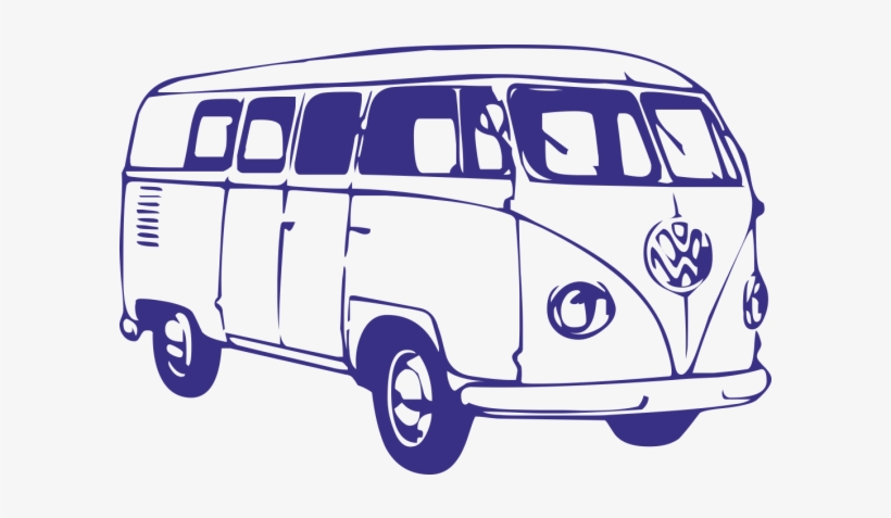 Sticker Mural Combi Wv Colores, Dibujos Para Colorear, - Vw Van Clipart ...
