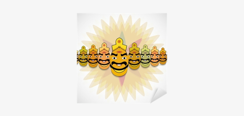 Dussehra For Ravan Indian Festival With His Ten Heads - Raavan Face ...