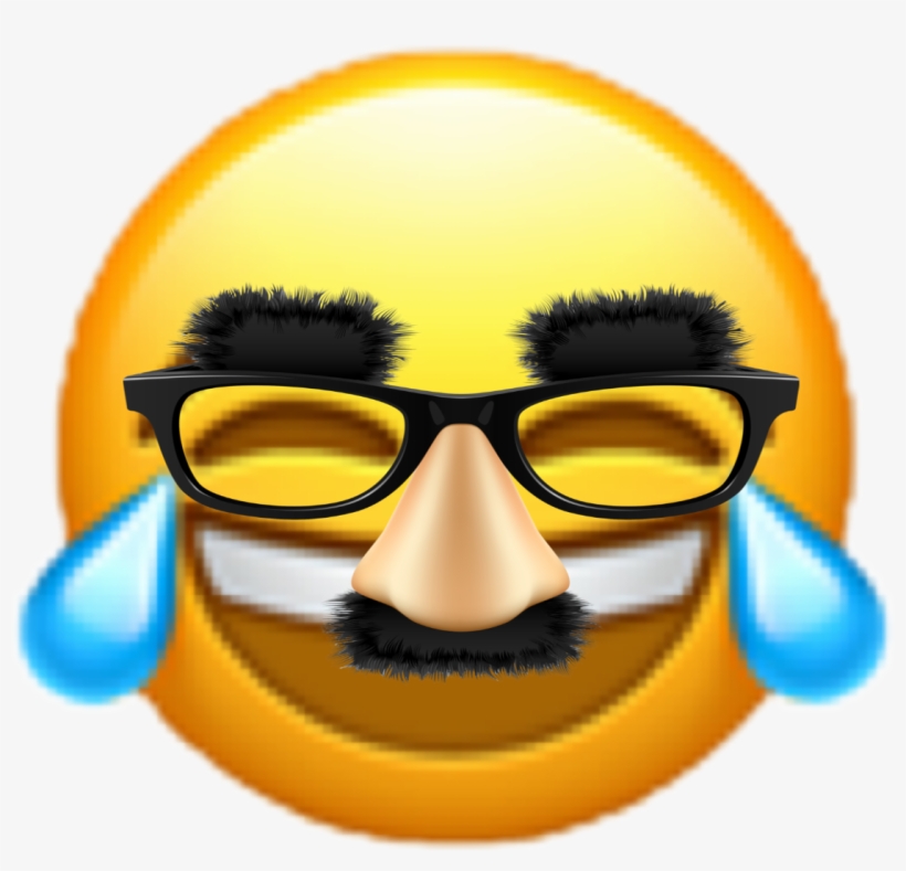 Emoji Funny Laughing Laugh Gl Tears Mustash Eyebro Ios 10 Emoji