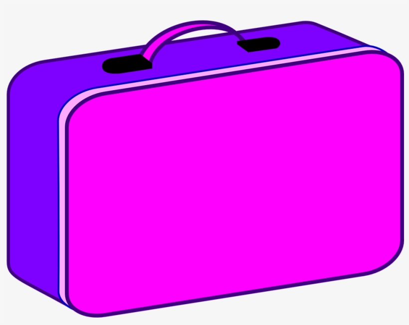 Lunch Box Purple And Pink Lunch Clip Art At Vector - Purple Suitcase ...