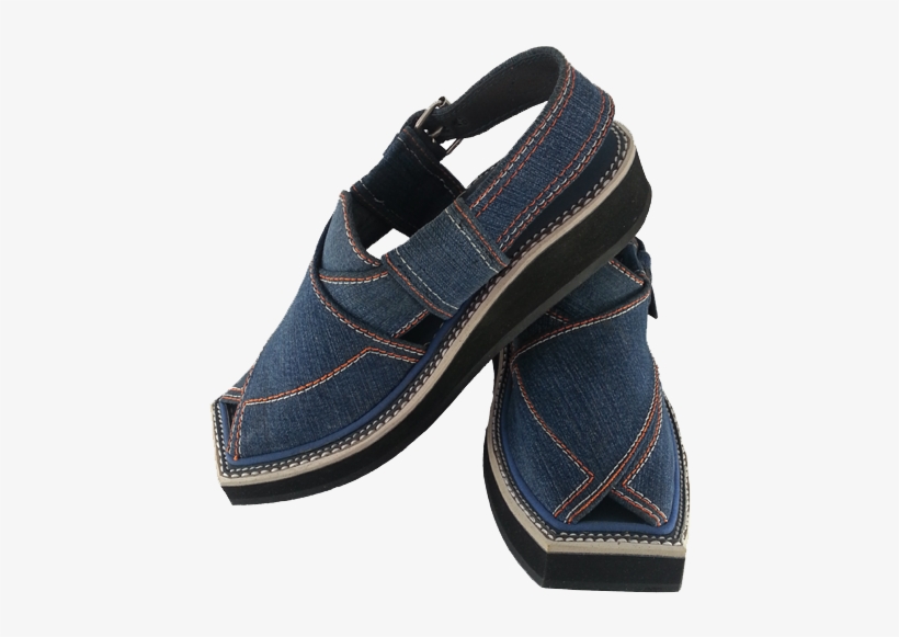 Special Kaptaan Chappal - Jeans Style Peshawari Chappal Transparent PNG ...