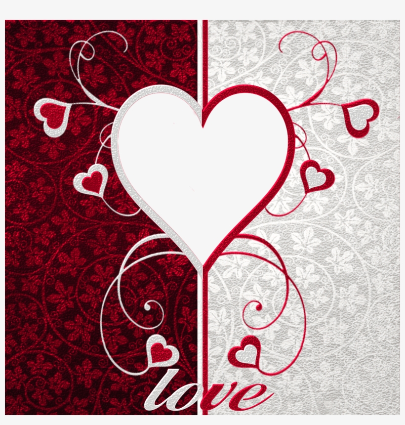 Love With Hearts Png Photo Frame - Love Photo Frames Png Transparent ...