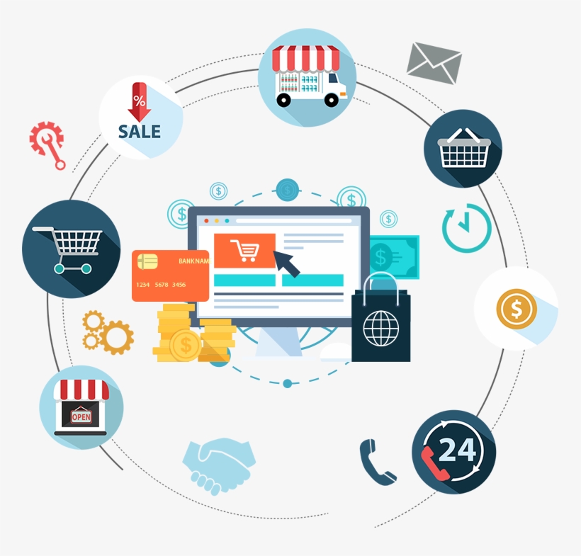 Ecommorce - E Commerce Background Png Transparent PNG - 757x705 - Free ...