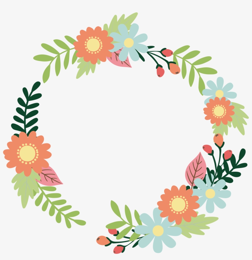 Floral Design Flower Garland Download - Flower Design Title Transparent ...