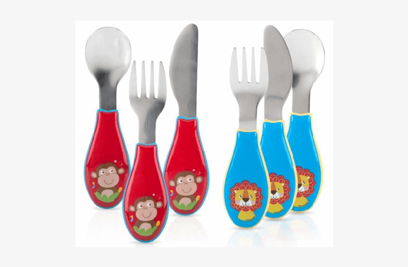 Nuby Fork - Spoon - Knife Set - Bestek Roestvrijstaal Toekan - Nuby (ul) Transparent PNG ...