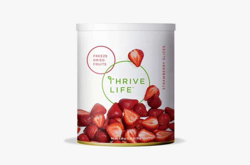 Freeze Dried Strawberries Fruits - Thrive Life Foods Can Transparent ...