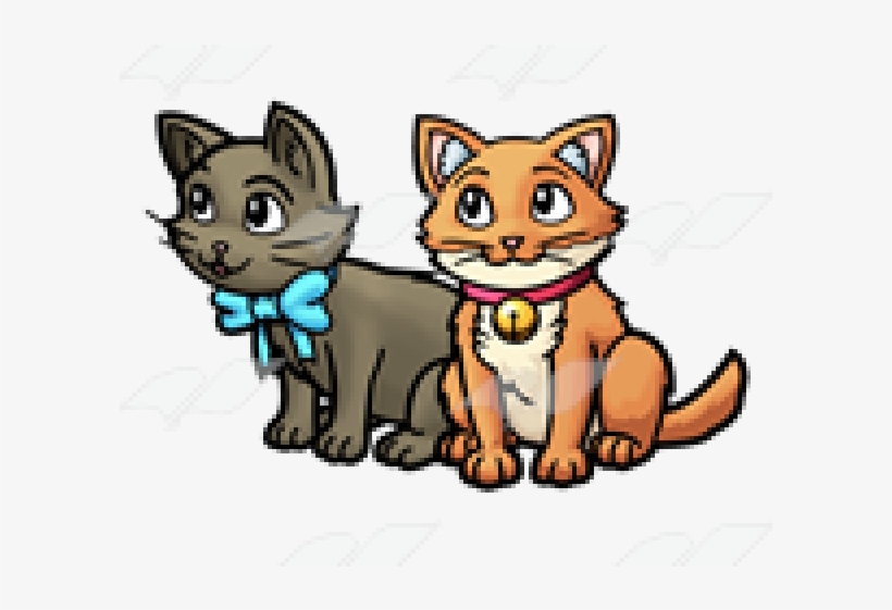 Kittens Clipart Two - Cartoon Transparent PNG - 640x480 - Free Download ...