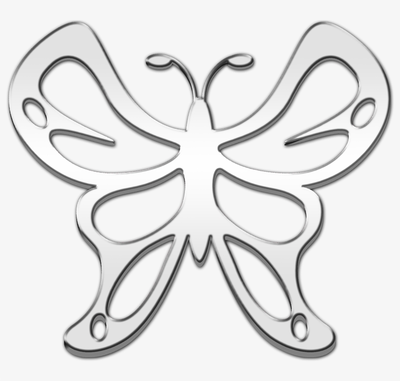 Cruiser Accessories Butterfly Automotive Decal, Chrome Transparent PNG ...