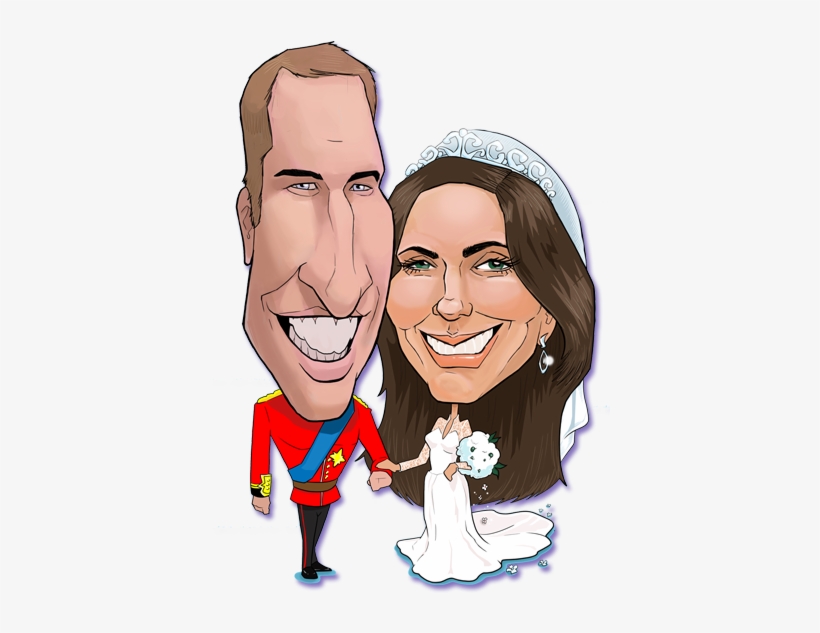 Kate Middleton And Prince William Caricatures, Wedding - Wedding ...