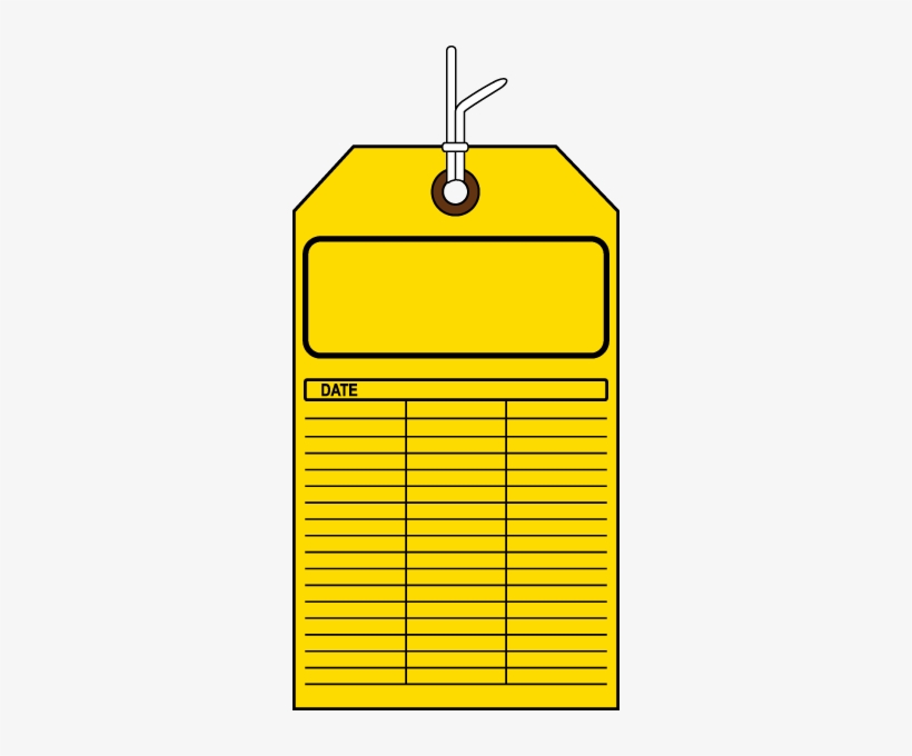 Blank Yellow Inspection Tag - Colorfulness Transparent PNG - 296x600 ...