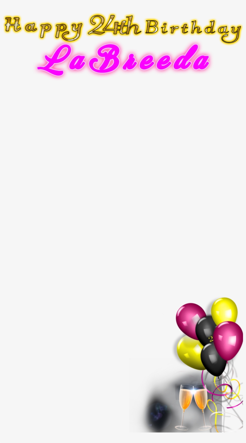 Happy 24th Birthday - Party Supply Transparent PNG - 1000x1778 - Free ...