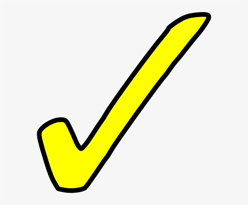 Bright Clipart Yellow Thing - Yellow Check Mark Png Transparent PNG ...