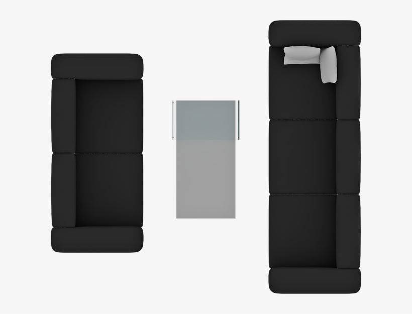 Download Black Couch Top View Clipart Table Couch Chair - Black Sofa ...