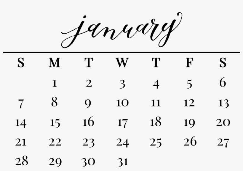 Download January - Number - HD Transparent PNG - NicePNG.com