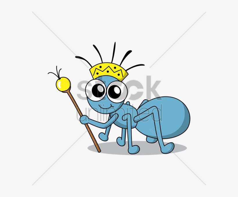 Ant King Pencil And In Color - Ant With A Crown Transparent PNG ...