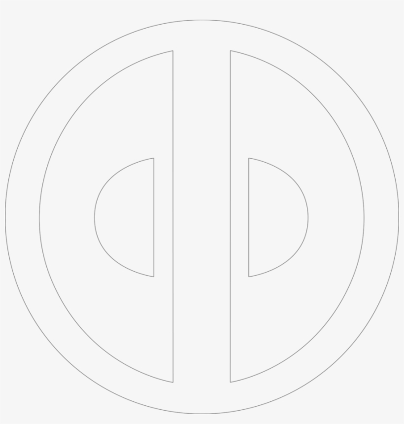 Deadpool Logo 2 Outline By Mr-droy - Circle Transparent PNG - 894x894 ...