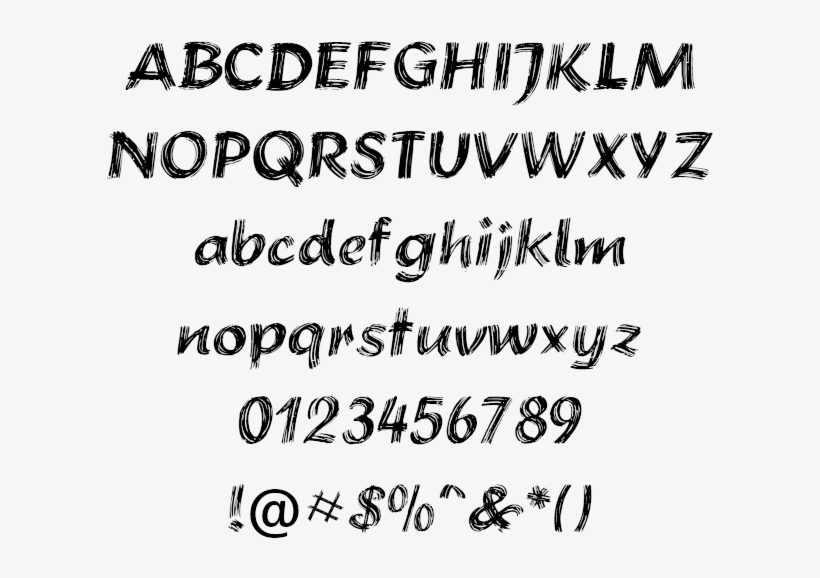 Script Or Brush Distressed Brush Brush Stroke Example - Letters That ...