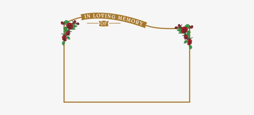 Home » Wave » Bmp019 Border A Gold - Loving Memory Floral Border ...