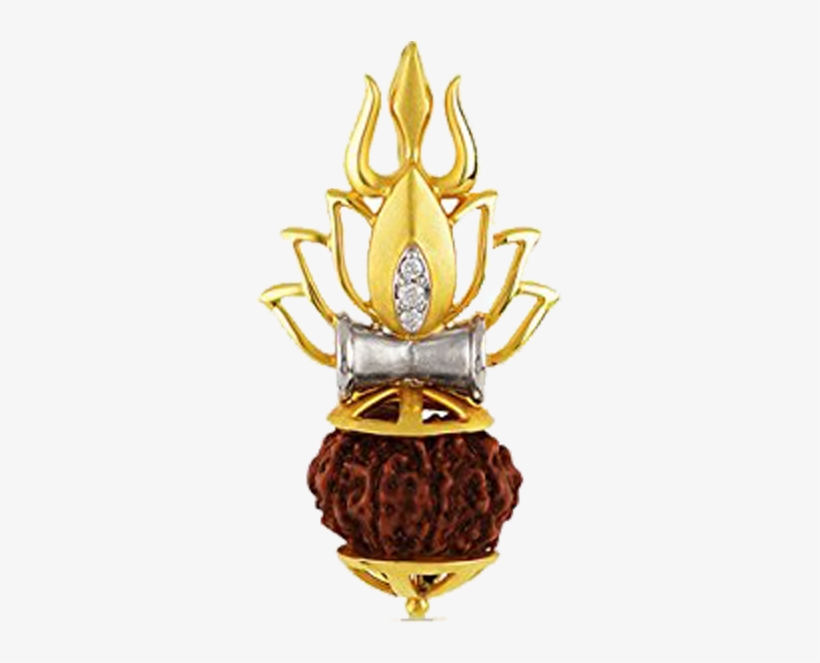 Gold Trishul Dhamroo Rudraksha Pendant - Maha Lakshmi Devi Gold Ring ...