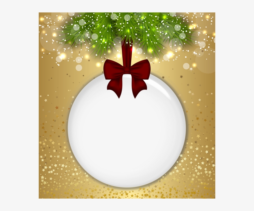 Christmas Ball Transparent Png Gold Frame - Christmas Ball Frame Png ...