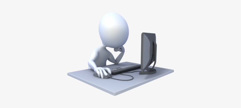 Download 3d Man Working At Computer Learning Methods, E Learning, - 3d ...