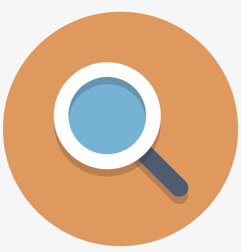Circle Icons Magnifyingglass - Magnifying Glass Icon Flat Transparent ...