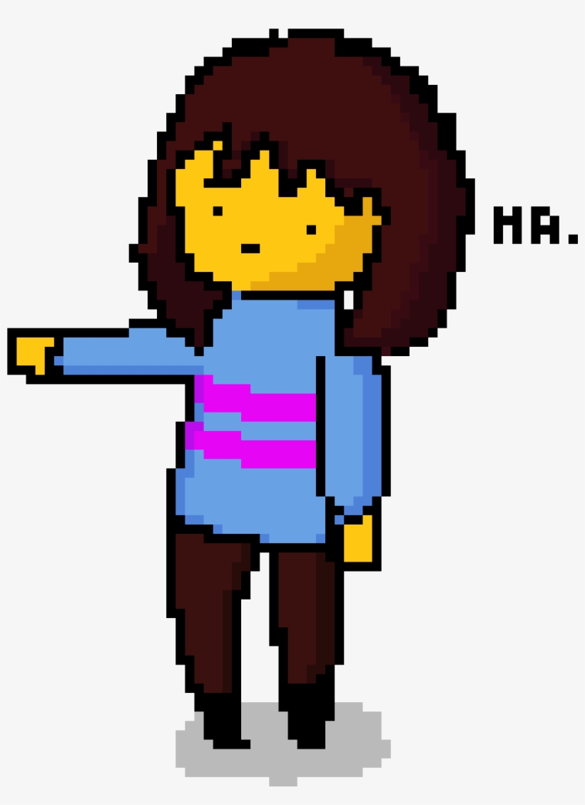 Download A Lil Frisk Pixel Art I Made [cc] - Cartoon - HD Transparent ...