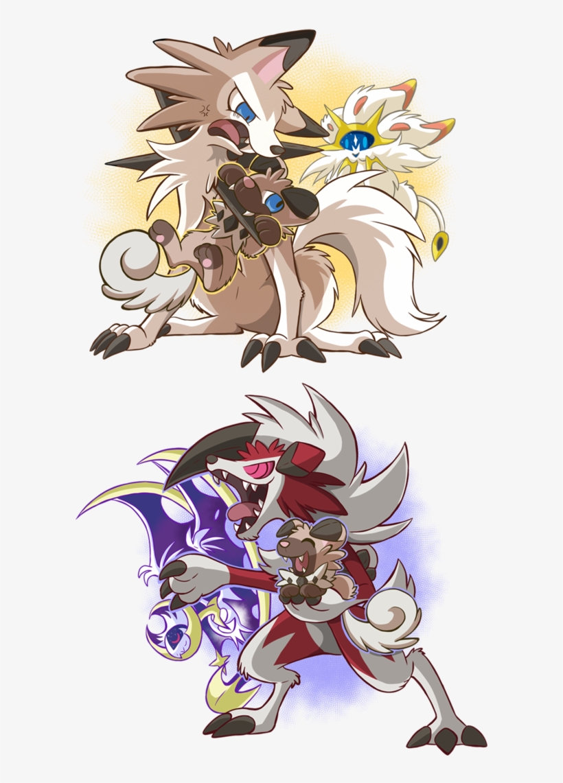 673 Kb Png - Lycanroc Midday And Midnight Transparent PNG - 600x1077 ...