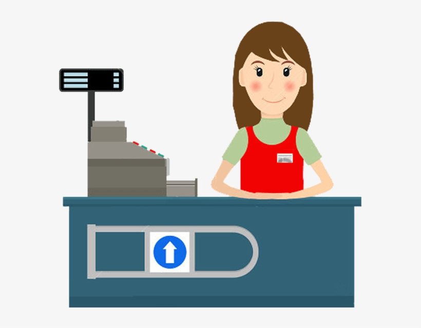 Chip Ragsdale At Checkout Counter - Cashier Vector Transparent PNG ...