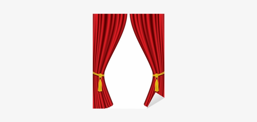 Theater Curtains Isolated On White Background Sticker - Welcome To ...