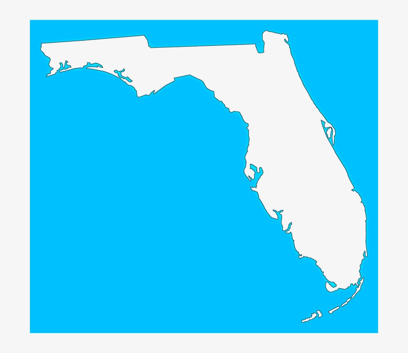 A Plain Frame Map Of Florida - Cut Out Of Florida Transparent PNG ...
