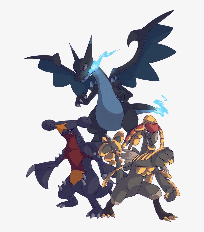 Multi Gen Dragons Commission Mega Lizardon - Kommo O Vs Garchomp ...