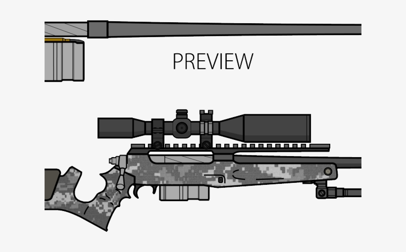 Download Drawn Sniper Design - Draw A Sniper Rifle - HD Transparent PNG ...