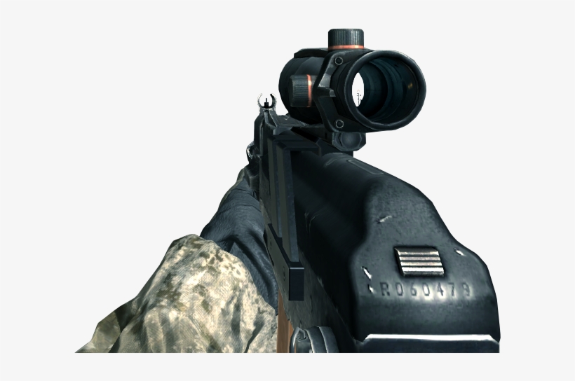 Ak-74u Acog Scope Cod4 - Call Of Duty No Scope Png Transparent PNG ...