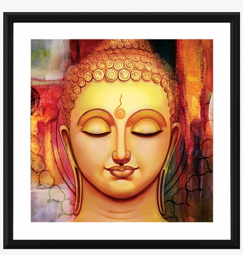Abstract Art Photo Frame - Gautama Buddha Only Face Transparent PNG ...