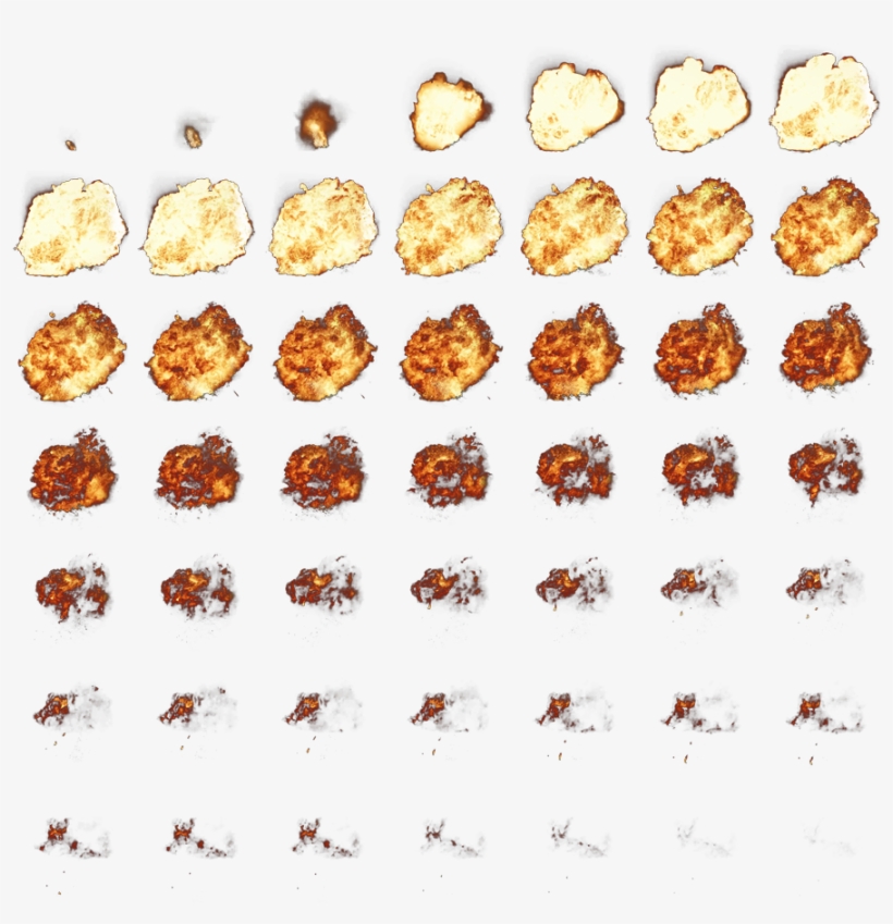 Download Realistic Fire Sprite Sheet - Fast Food - HD Transparent PNG ...