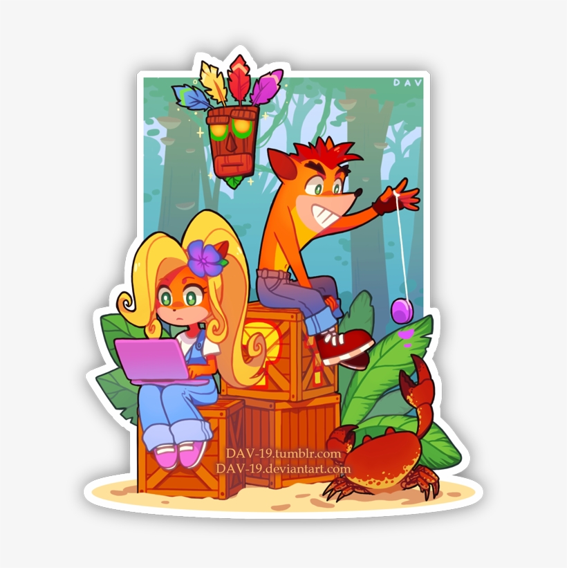 Crash Bandicoot And Coco Art Transparent PNG - 678x740 - Free Download ...