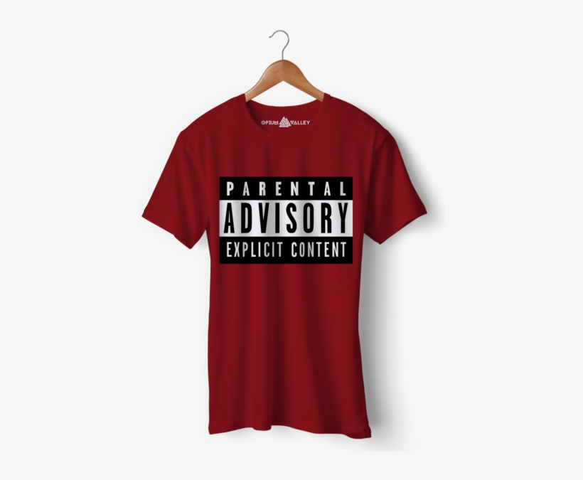 Round Neck T-shirt - Parental Advisory Design Aluminum Keychain ...