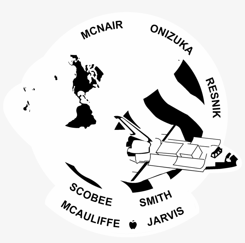 Challenger Drawing Logo - Challenger Mission Patch Transparent PNG ...