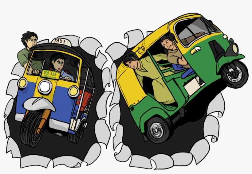 Autowallahs Of Mumbaipur -i - Auto Rickshaw Images Cartoon Png ...